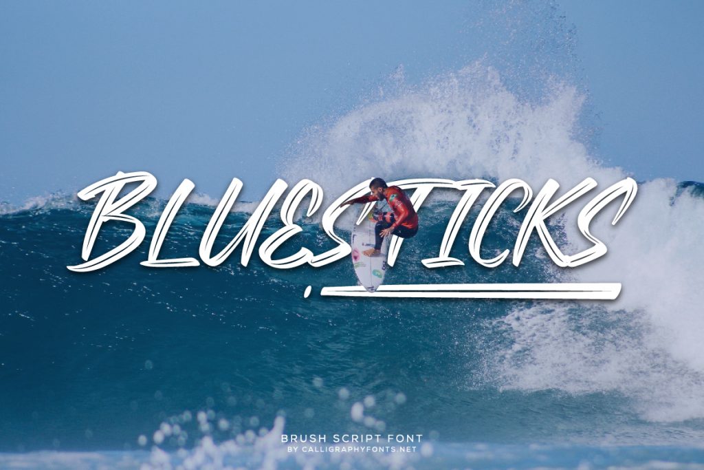 Bluesticks Calligraphy Font by CalligraphyFonts.net
