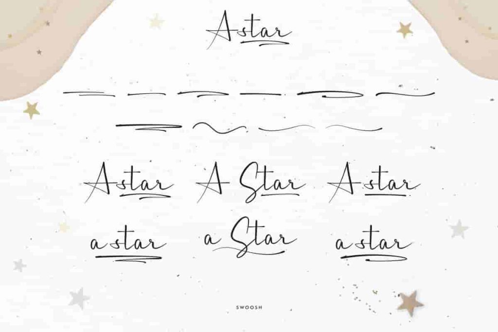A Star Handwriting Font by CalligraphyFonts.net