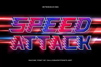 Speed Attack Display Font by CalligraphyFonts.net