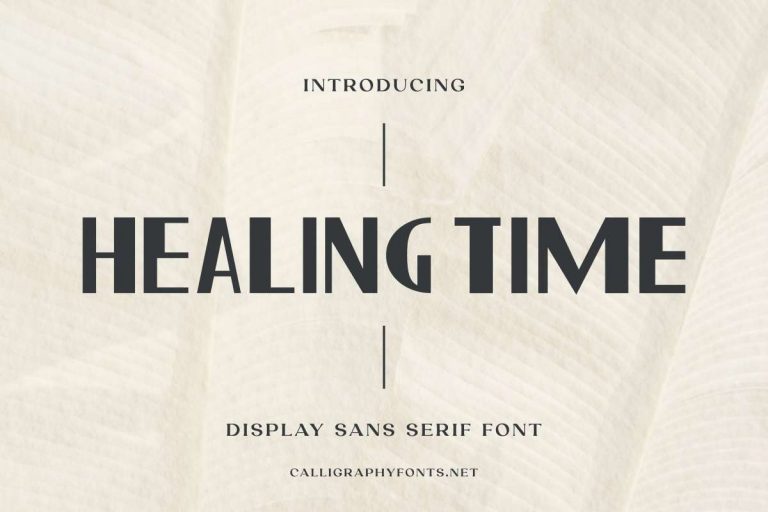 Healing Time Display Font by CalligraphyFonts.net