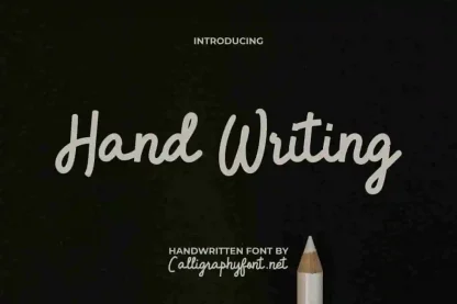 Hand Writing Display Font by CalligraphyFonts.net