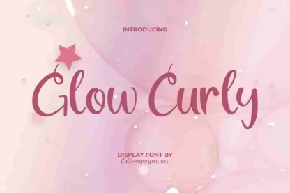 Glow Curly Calligraphy Font by CalligraphyFonts.net