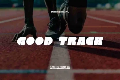 Good Track Display Font by CalligraphyFonts.net
