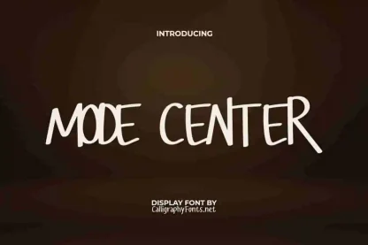 Mode Center Display Font by CalligraphyFonts.net